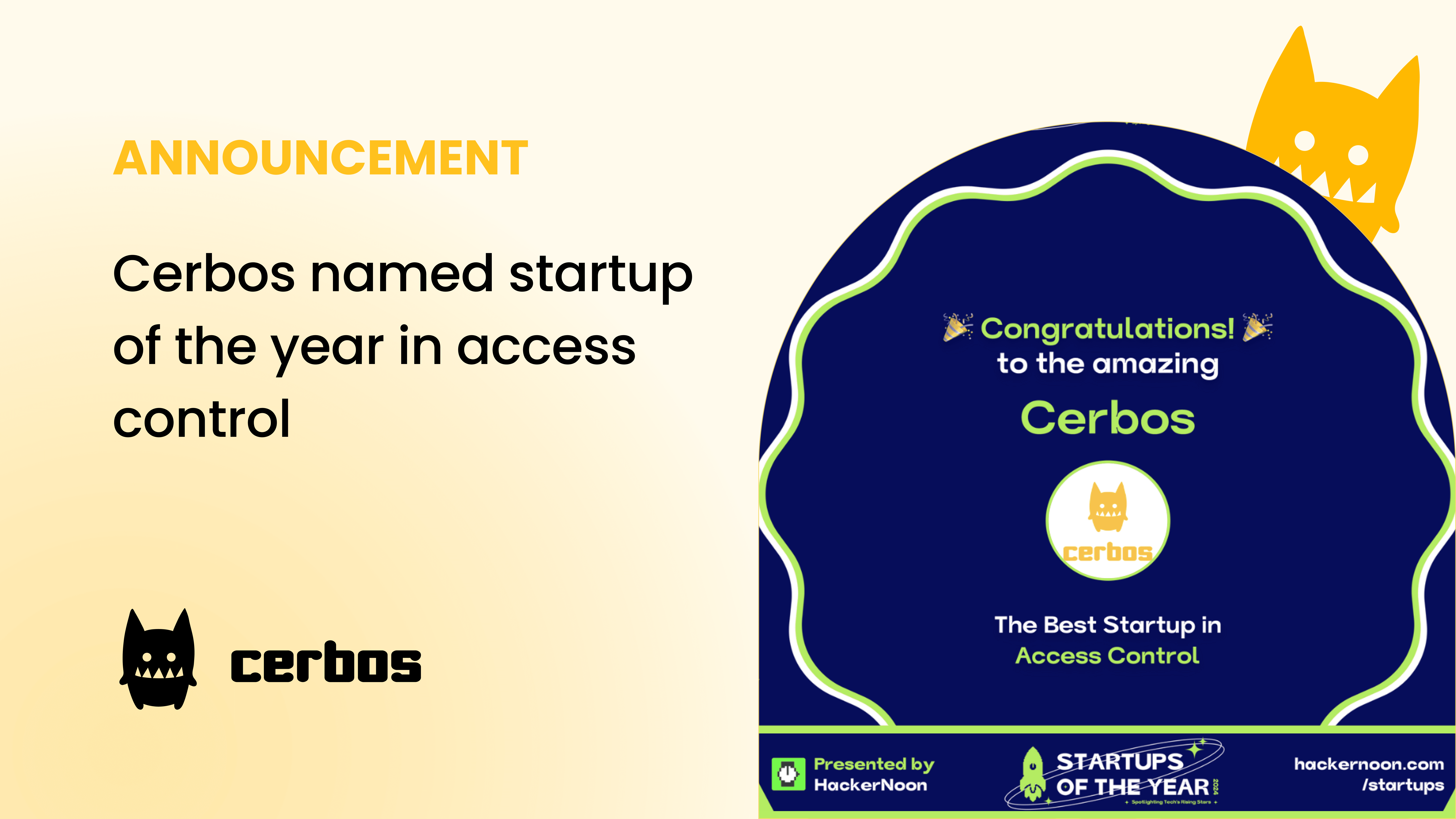 Cerbos Named Startup of the Year in Access Control | Cerbos
