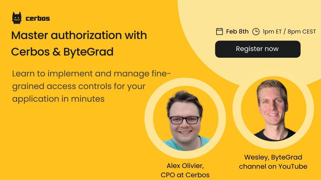 Join Our Upcoming Webinar - Simplify Access Control in Your Apps With Cerbos Hub | Cerbos